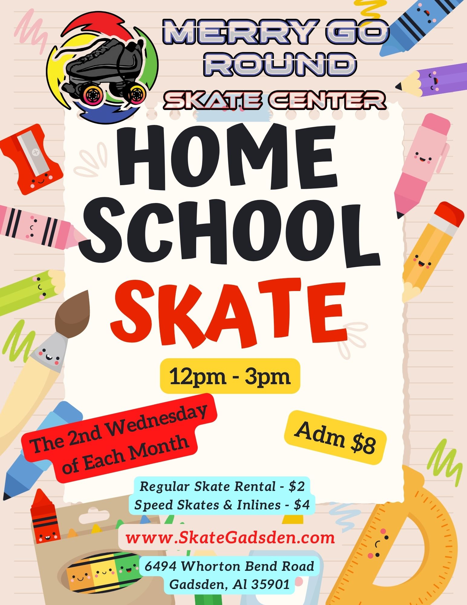Merry Go Round Skate Center | Gadsden, Alabama Skate Center